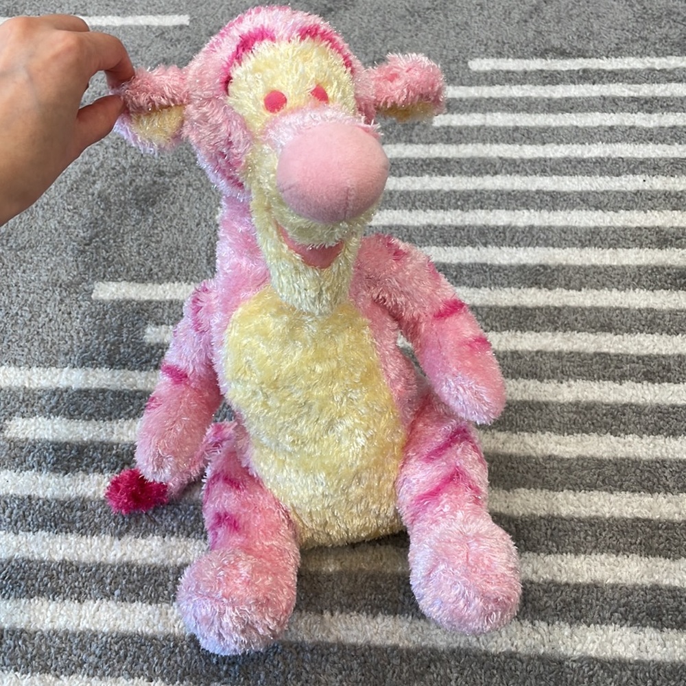 Vintage Disney Pink Sparkle Tigger Large Plush - Gem